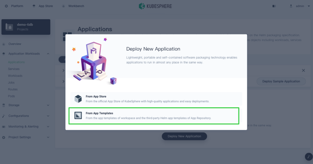 Tutorial: Deploy TiDB on KubeSphere from Scratch