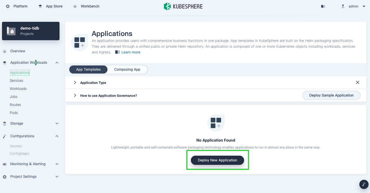 TiDB on KubeSphere: Release TiDB to the KubeSphere App Store