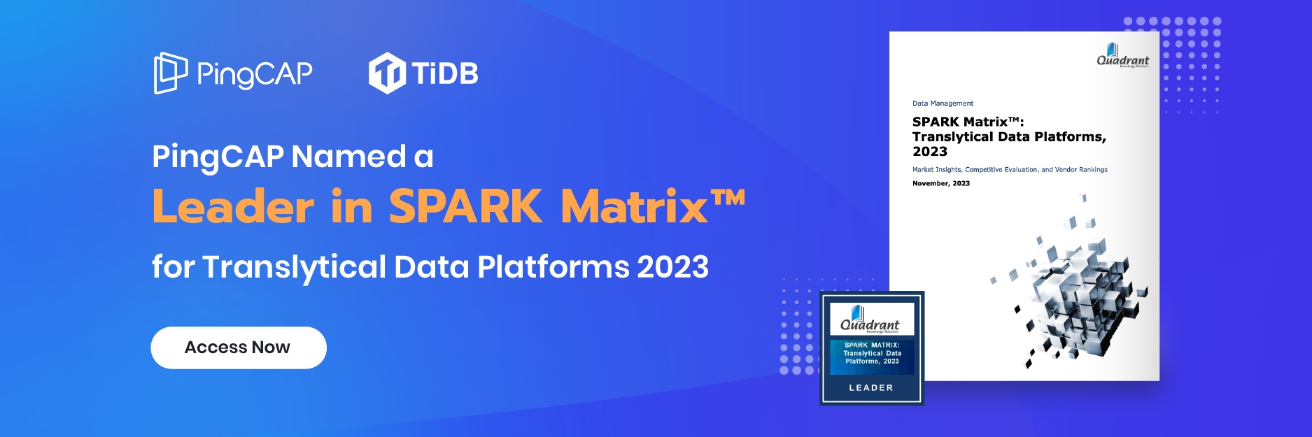 PingCAP Named a Leader in SPARK Matrix 2023 PingCAP Named a Leader in SPARK Matrix 2023