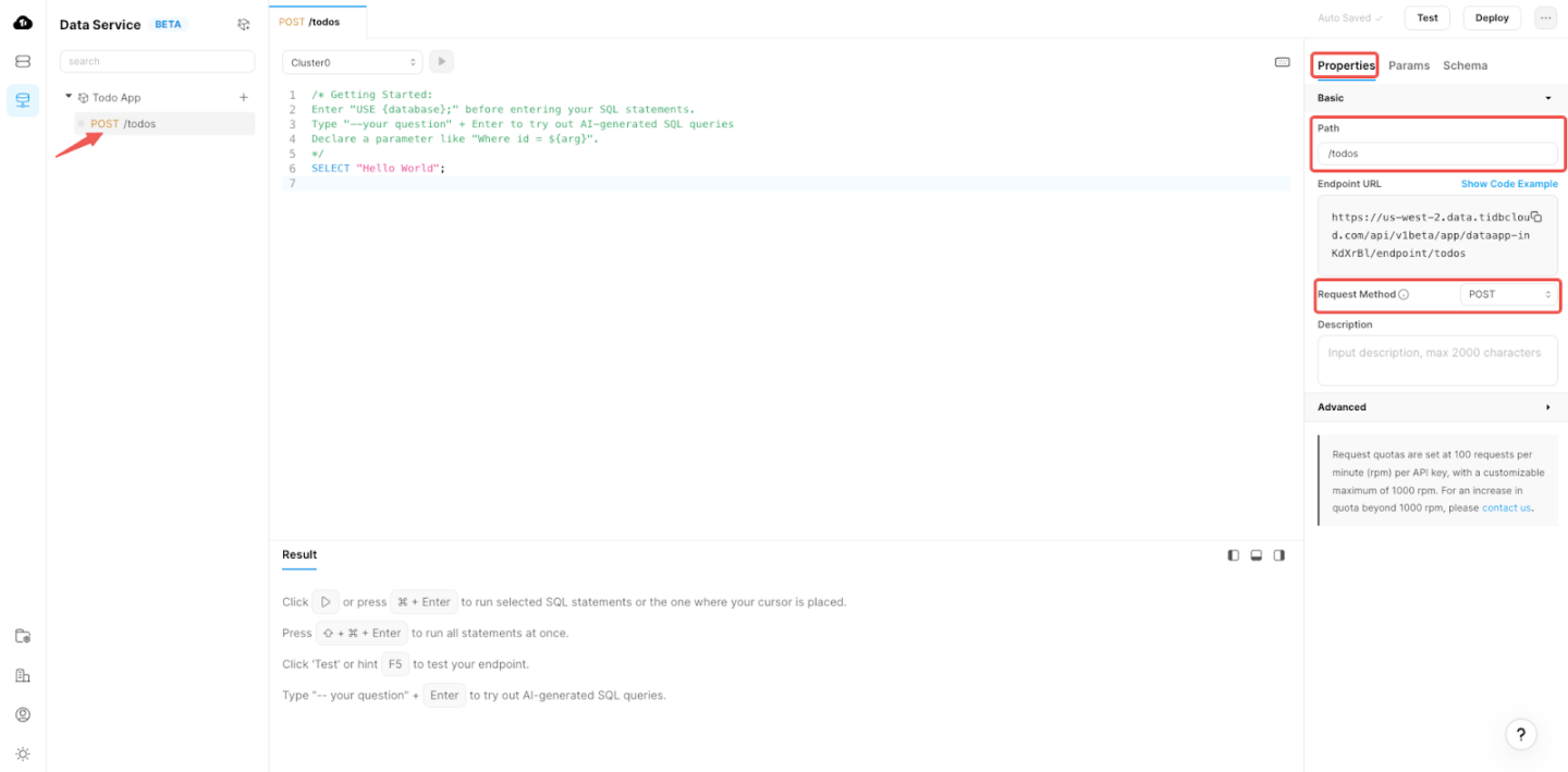 Building Data-driven Backend with TiDB Cloud Data Service