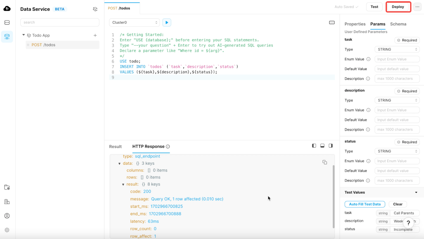 Building Data-driven Backend with TiDB Cloud Data Service