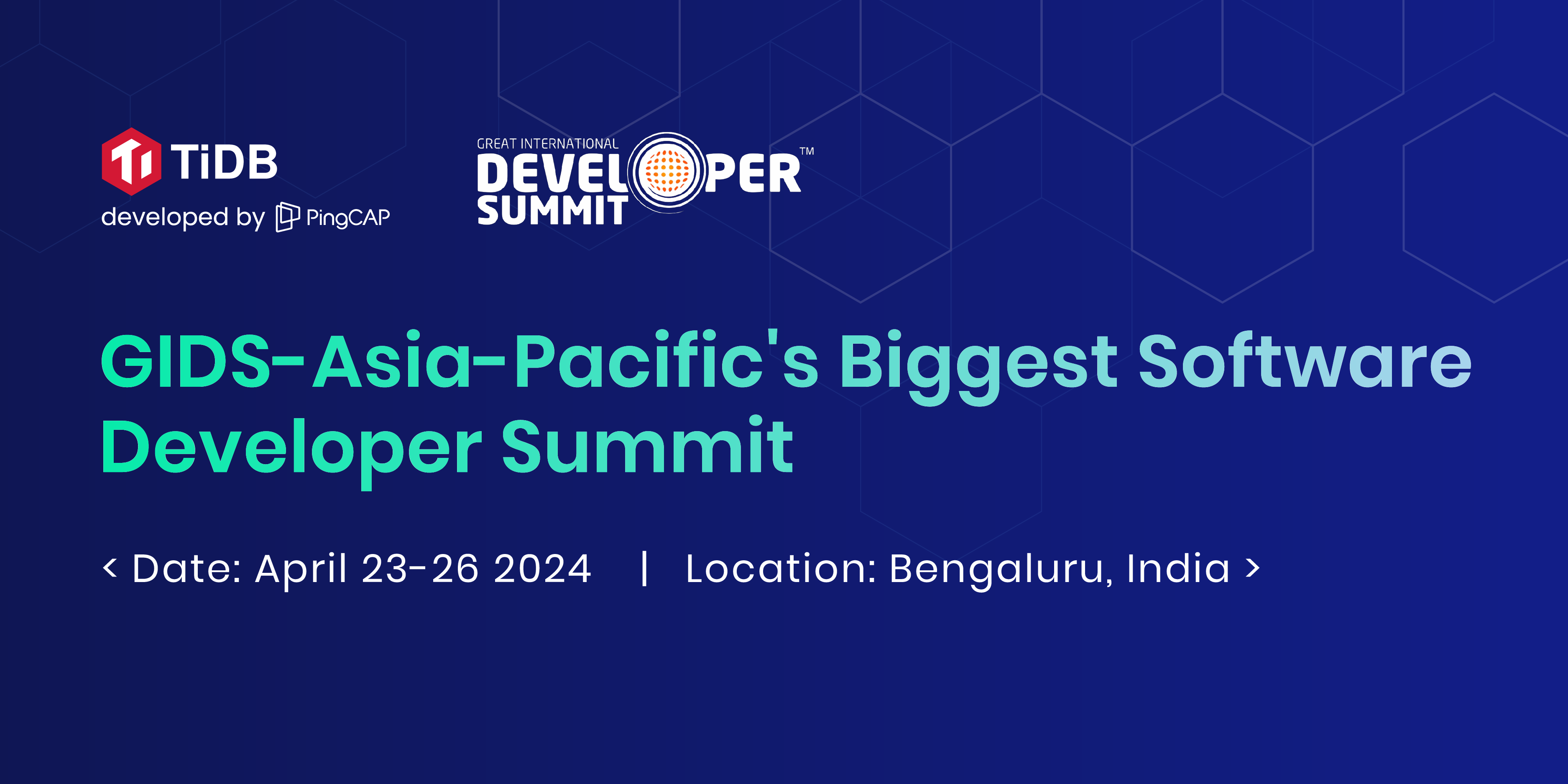 Meet PingCAP at Great International Developer Summit 2024 India