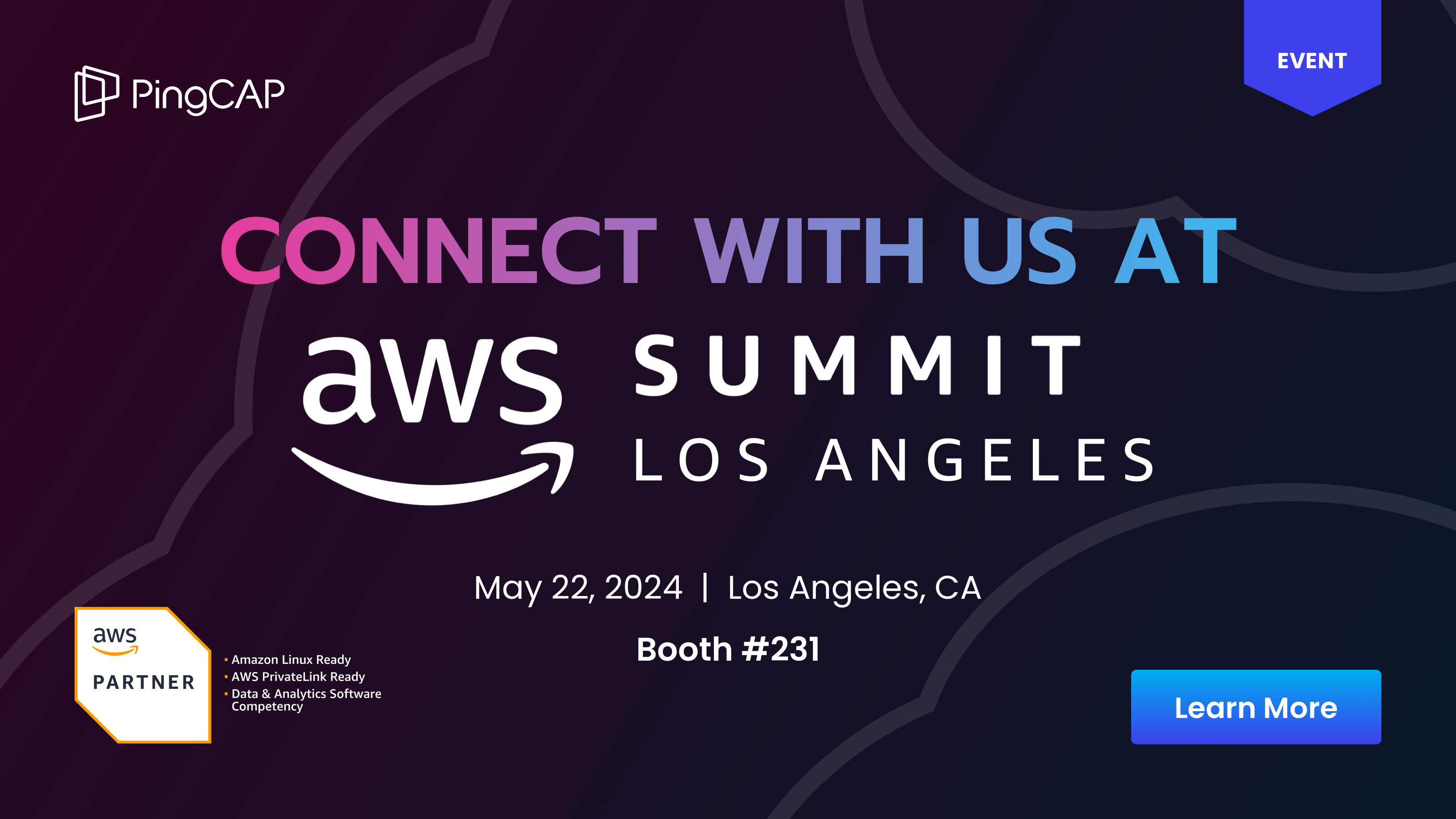 Join PingCAP at AWS Summit Los Angeles 2024! | TiDB