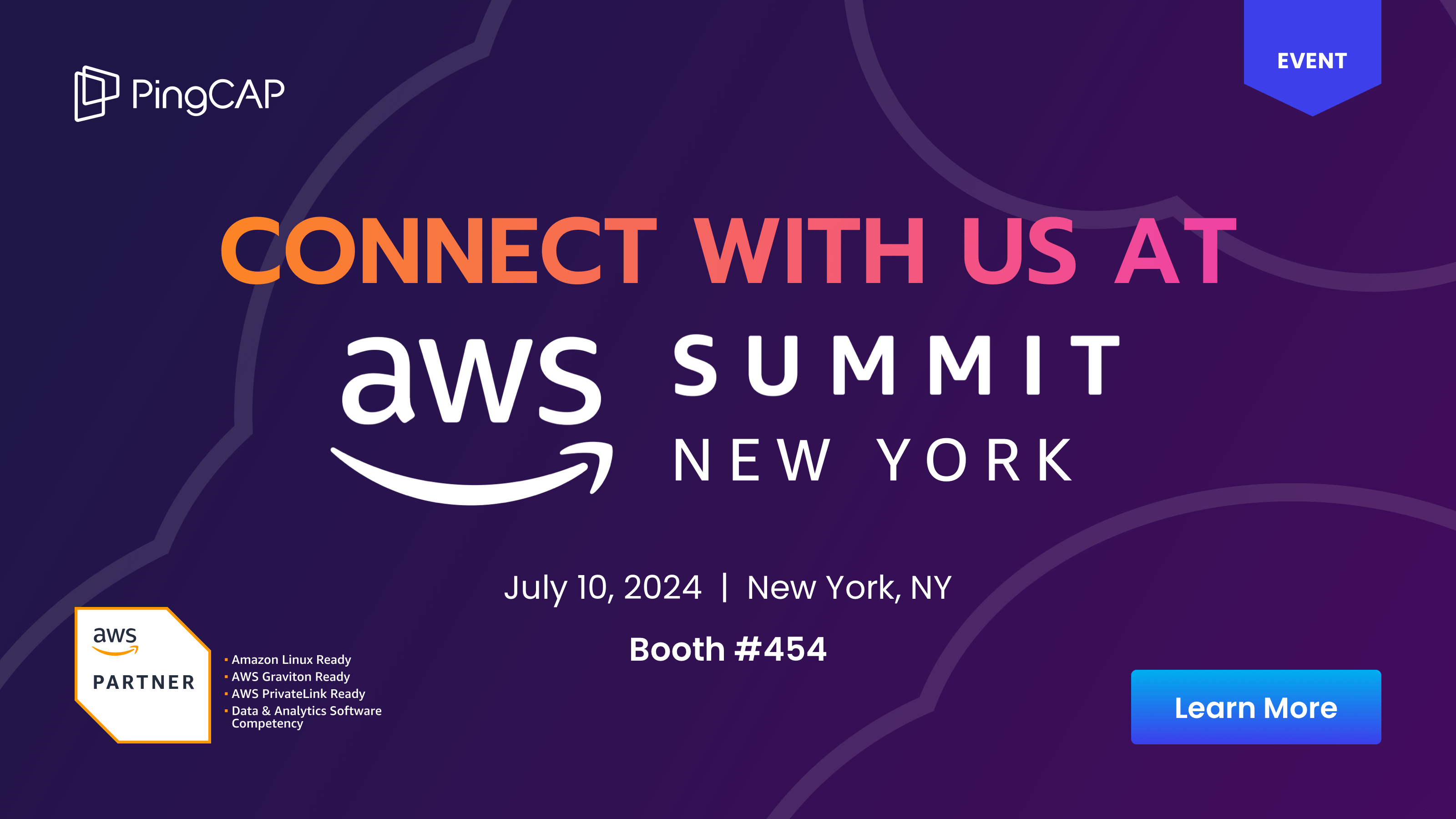 Join PingCAP at AWS Summit New York 2024! | TiDB