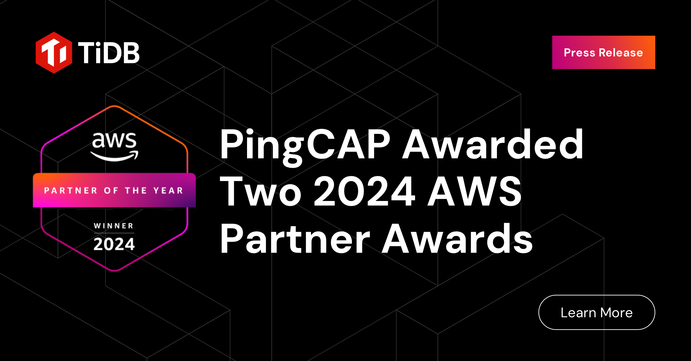 PingCAP Awarded Two 2024 AWS Partner Awards