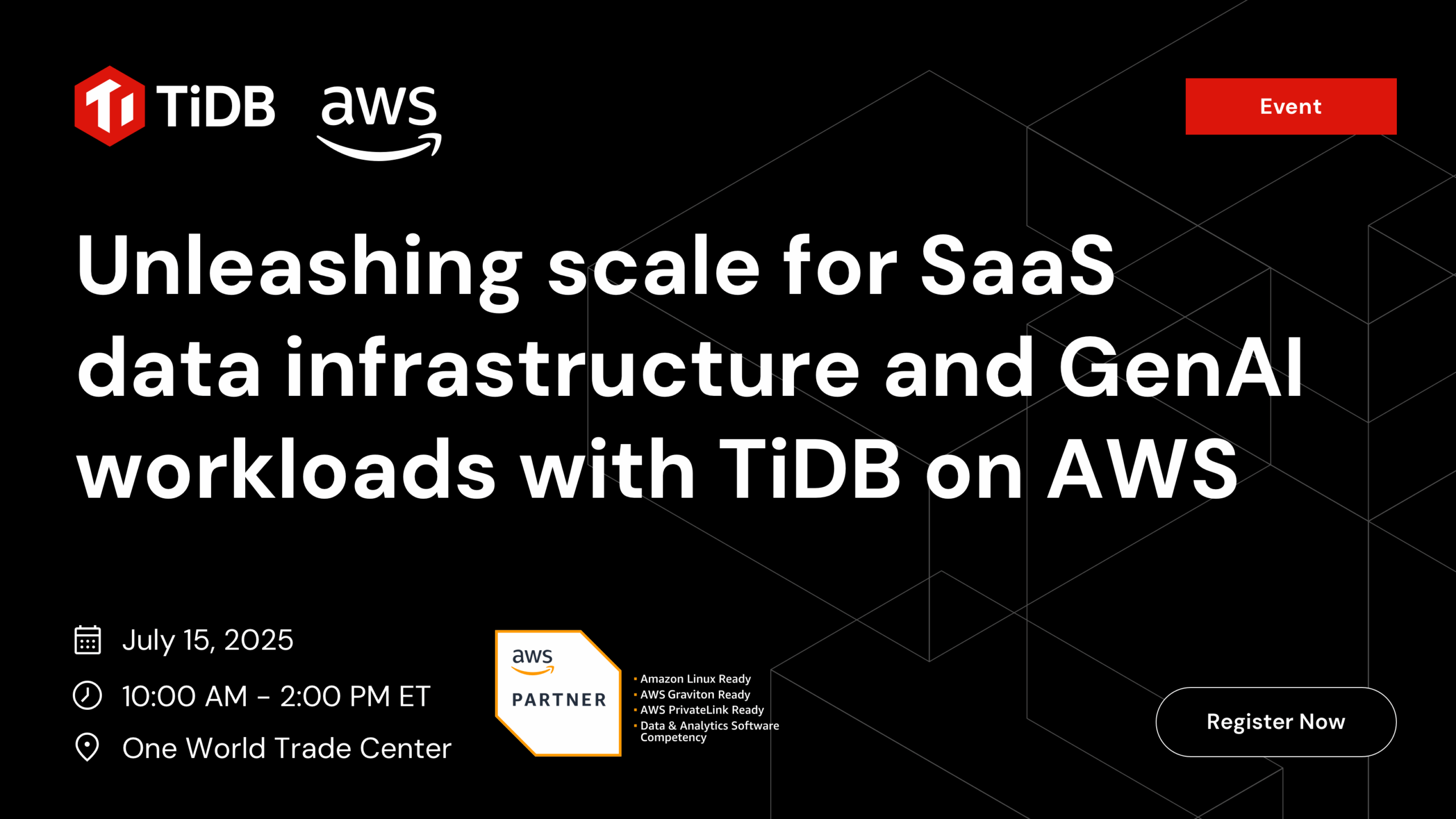 Meet TiDB & AWS at One World Trade Center | TiDB