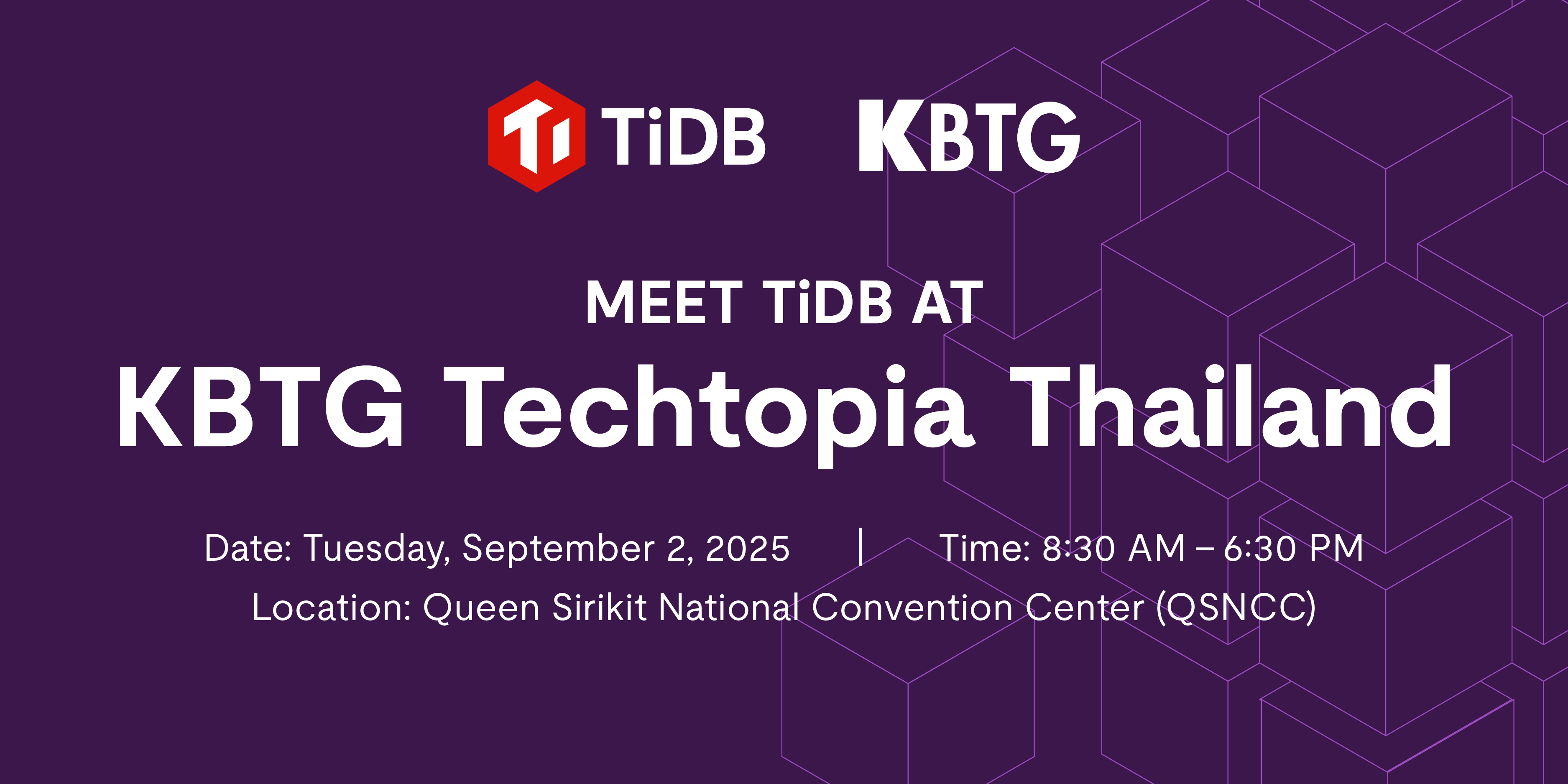Join TiDB at KBTG Techtopia Thailand | TiDB